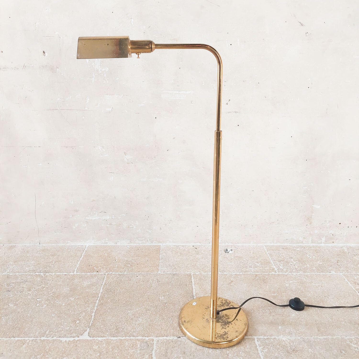 Vintage Steh-Leselampe aus Messing - Piet Jonker